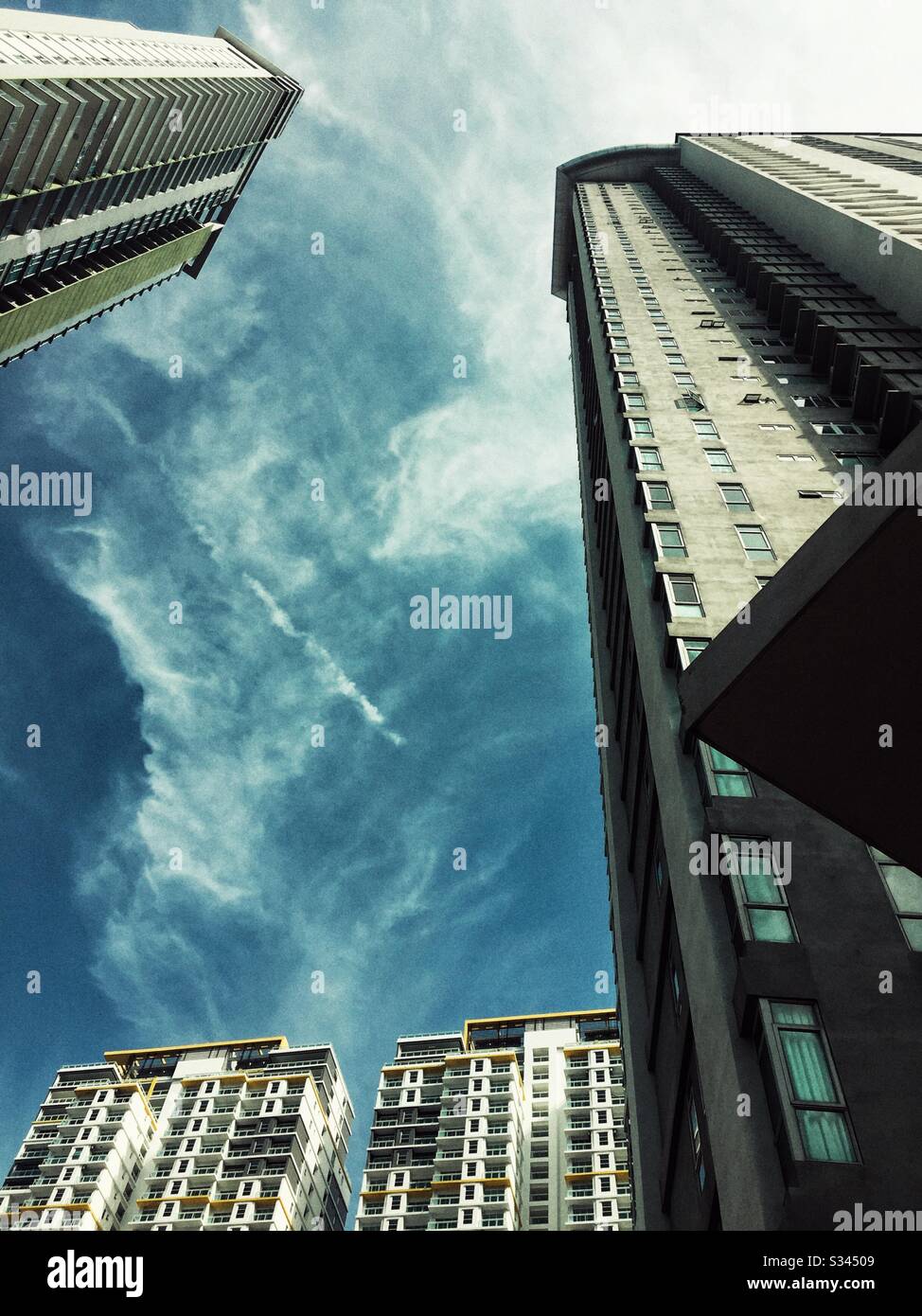 Three high rise buildings Stock Photo - Alamy