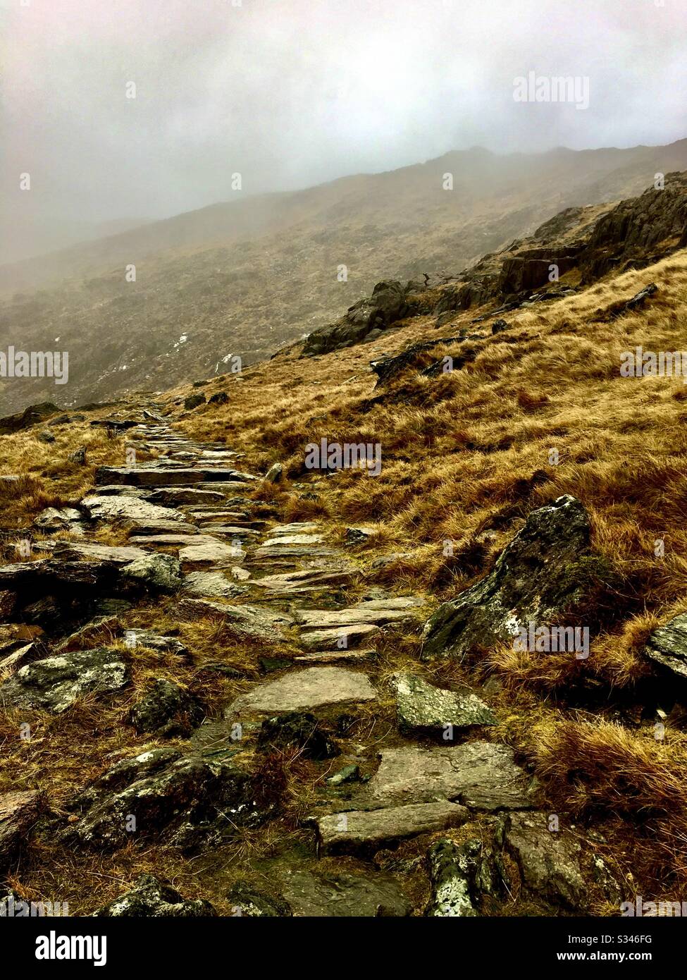 Snowdonia hiking atmospheric hi-res stock photography and images - Alamy