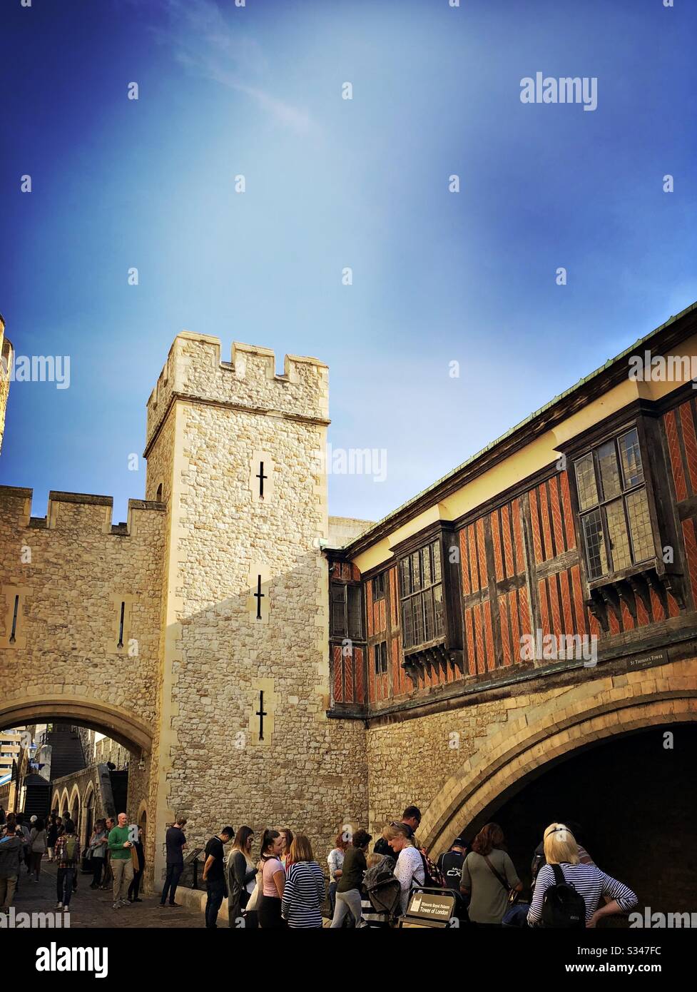Details inside the Tower of London. Royal castle and fortress in Tower ...