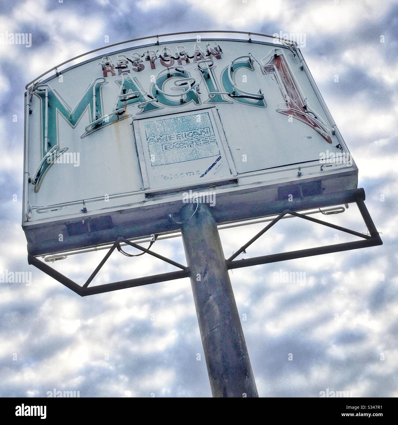 Old style neon sign hi-res stock photography and images - Alamy