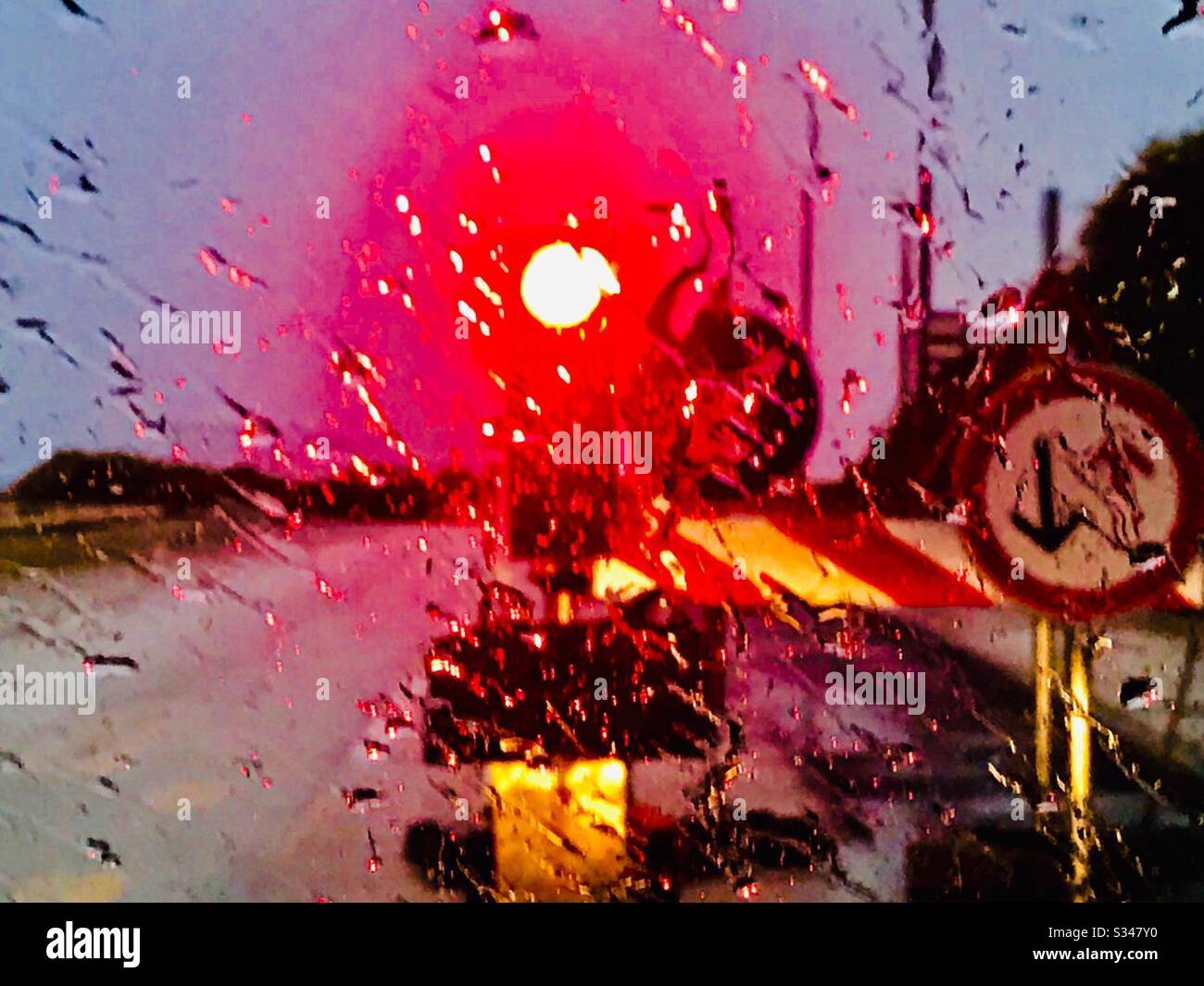 Attention road works hi-res stock photography and images - Alamy