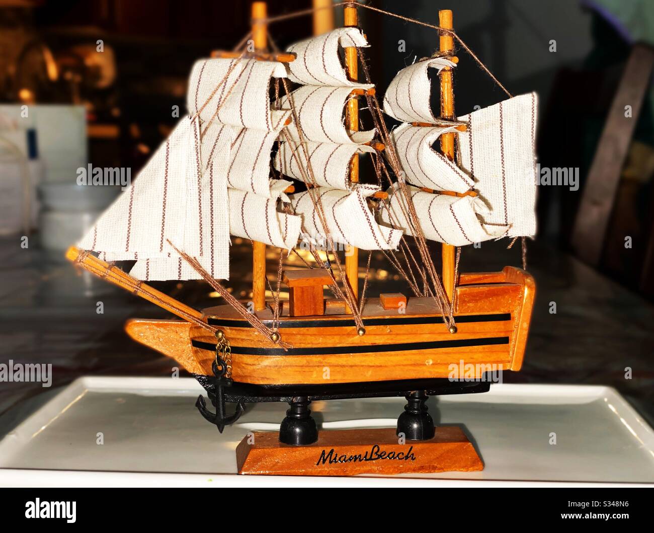 Beautiful sailing boat model Stock Photo - Alamy