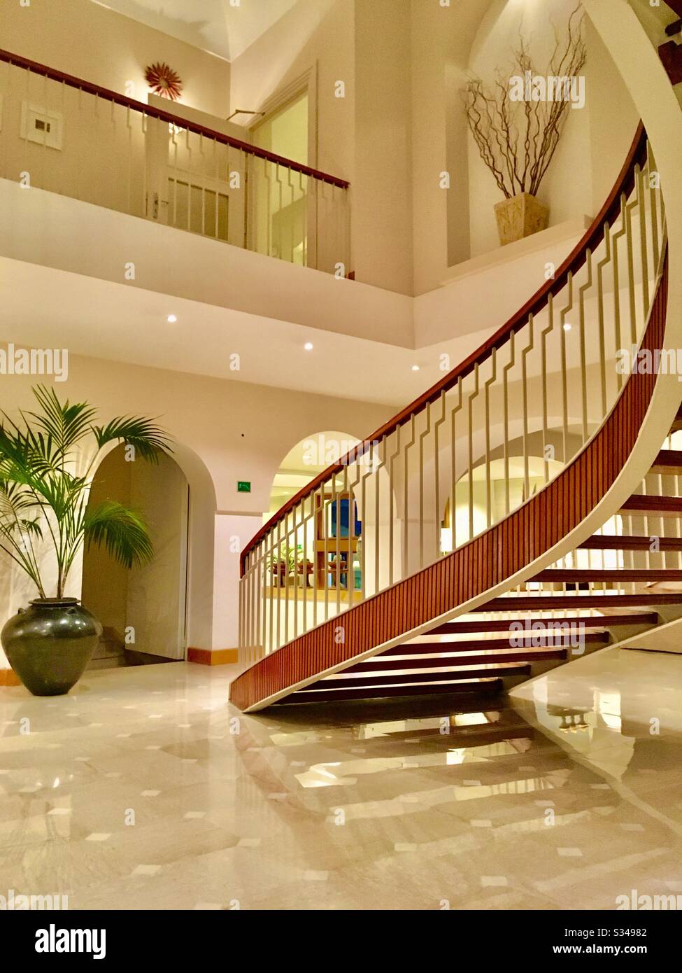 Grand staircase in hotel Stock Photo - Alamy