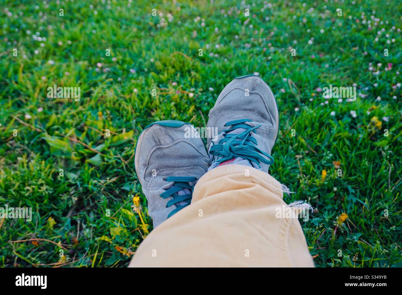 Legs with grass hi-res stock photography and images - Alamy