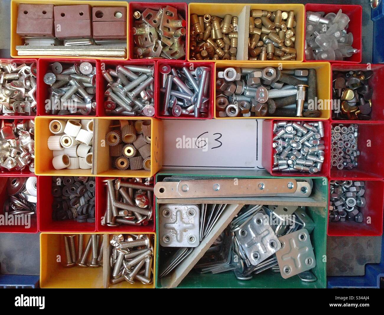 Work Tools Arranged Neatly in a Toolbox Stock Photo - Alamy