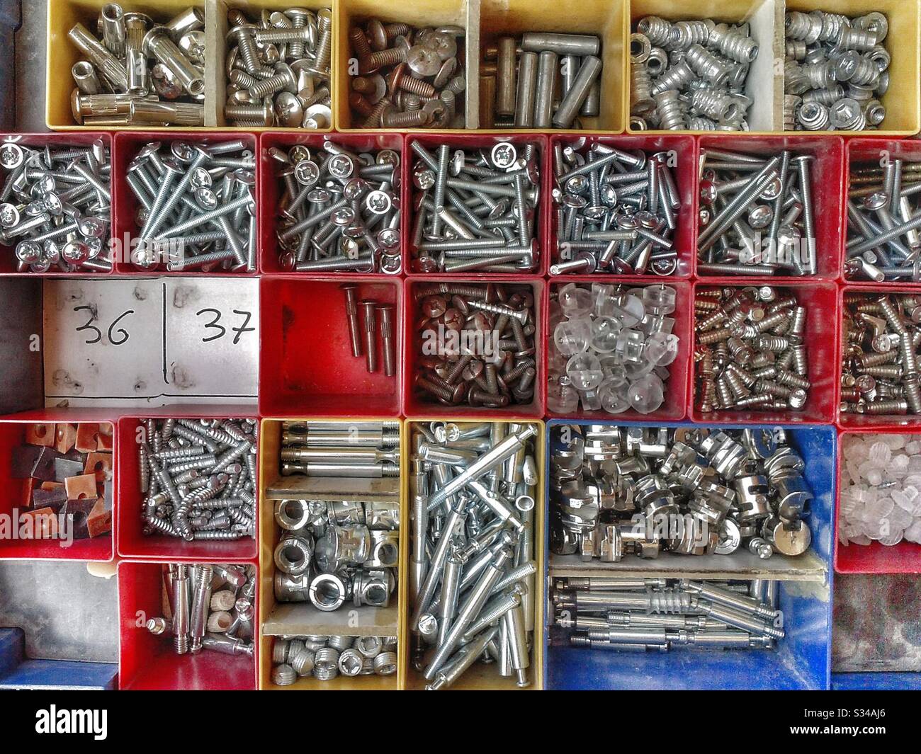 Work Tools Arranged Neatly in a Toolbox Stock Photo - Alamy
