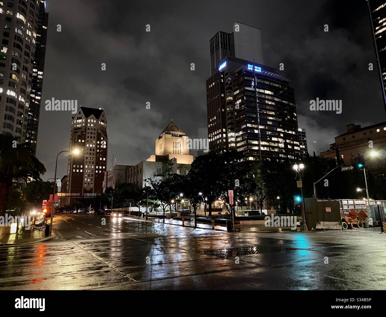 Los Angeles Streets At Night