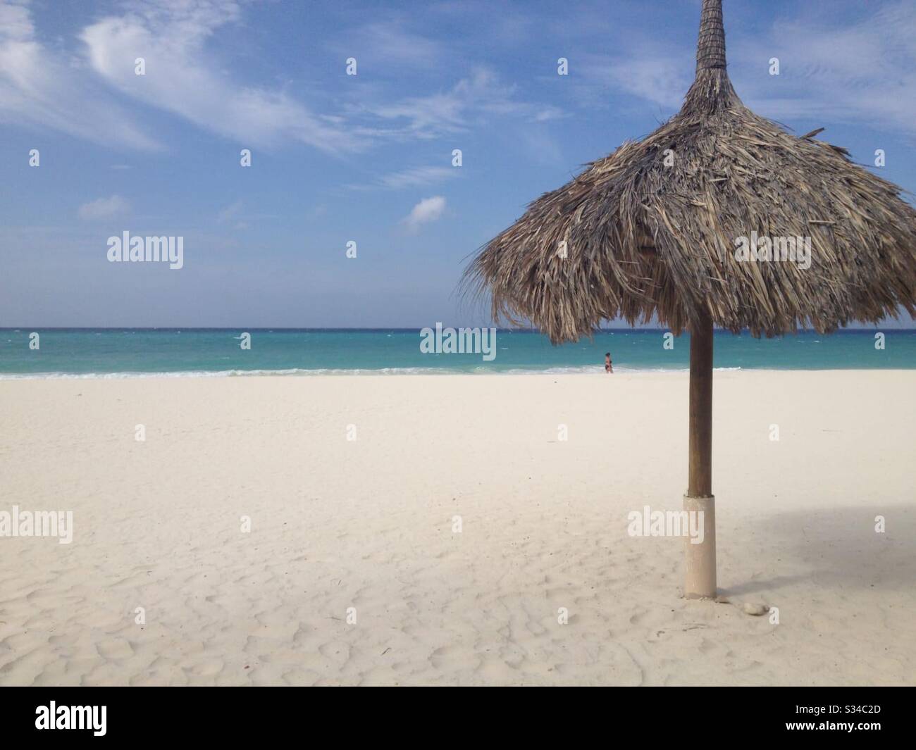 Private beach in Aruba Stock Photo - Alamy