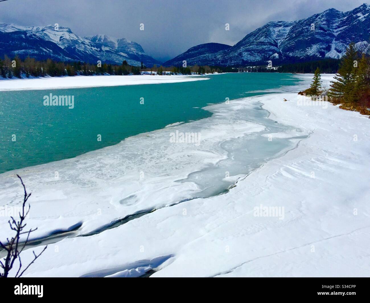 Near Seebe Dam,Bow River, west of Calgary, Alberta, Canada,Canadian ...