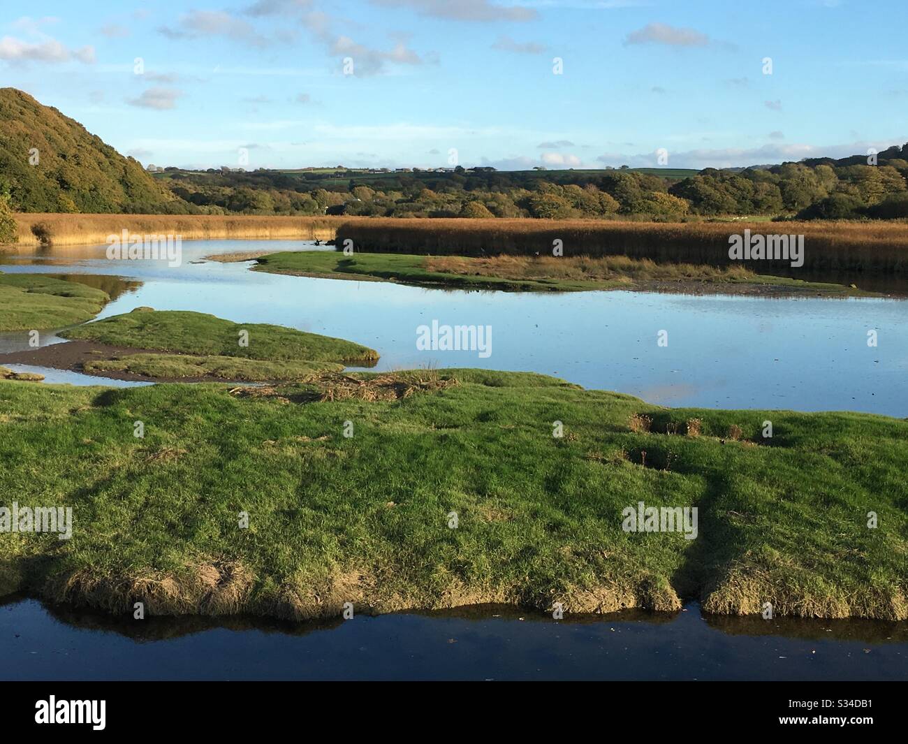Serene view of river Stock Photo - Alamy