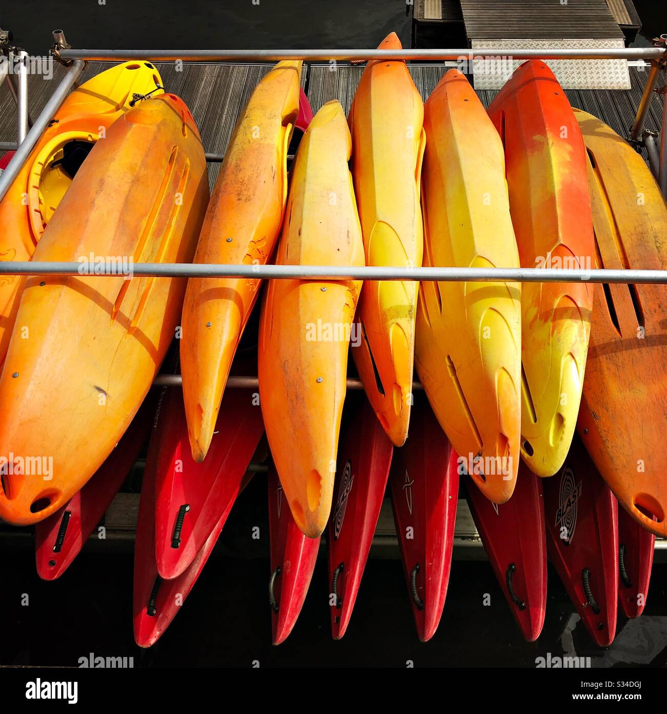 Colorful canoes hi-res stock photography and images - Alamy