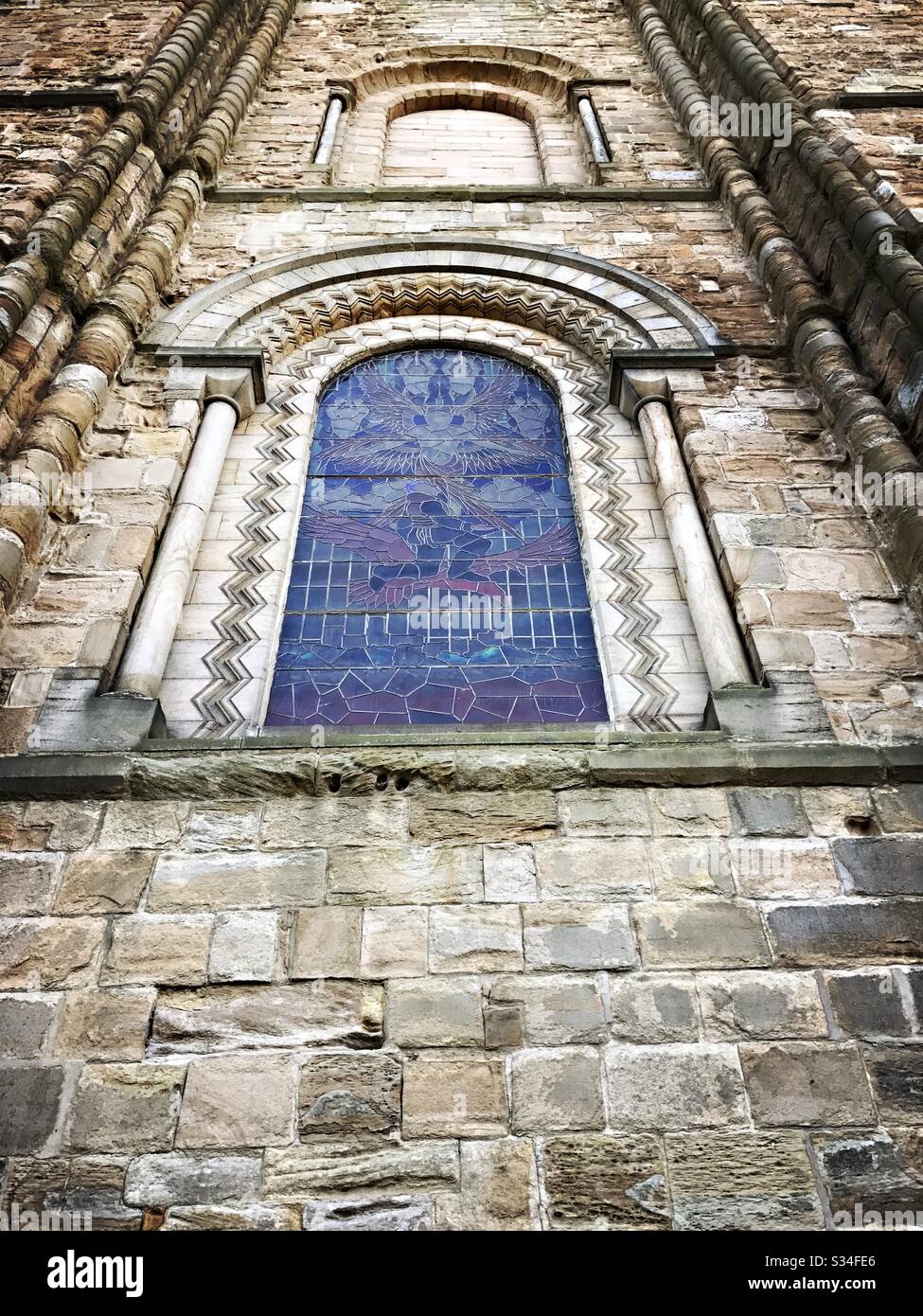 Architecture of Durham City, North East England. Low angle view of ...