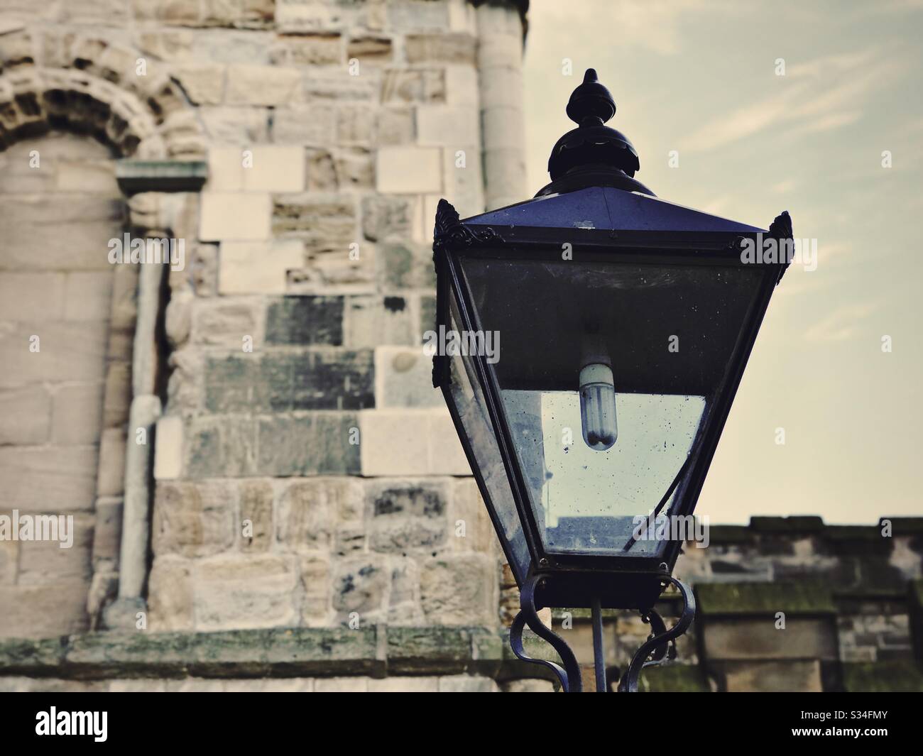Architecture of Durham City, North East England. Traditional lantern ...