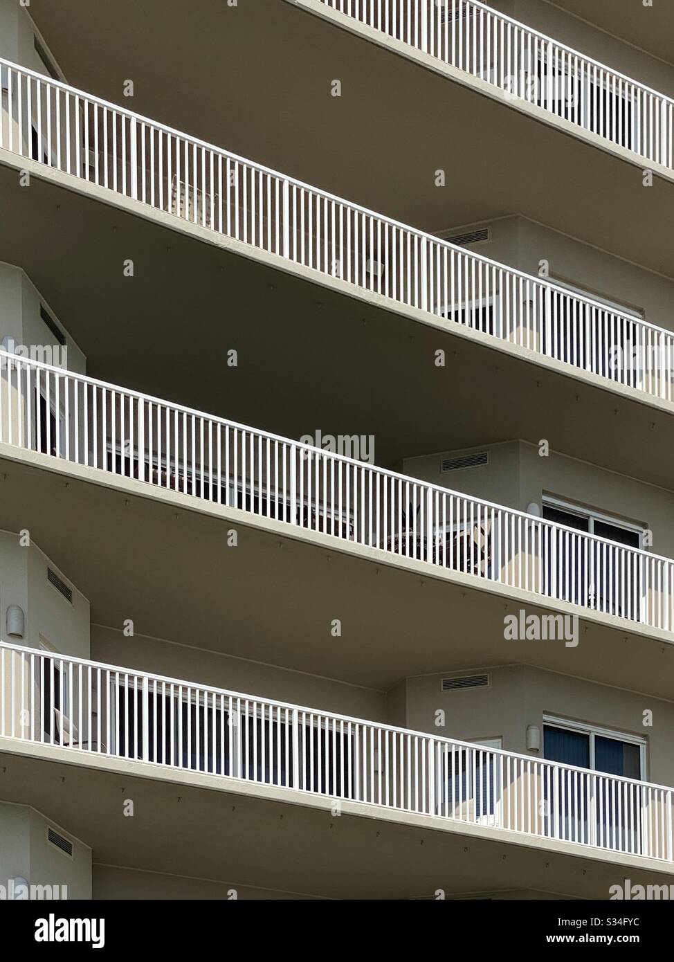 Balconies on a building Stock Photo - Alamy