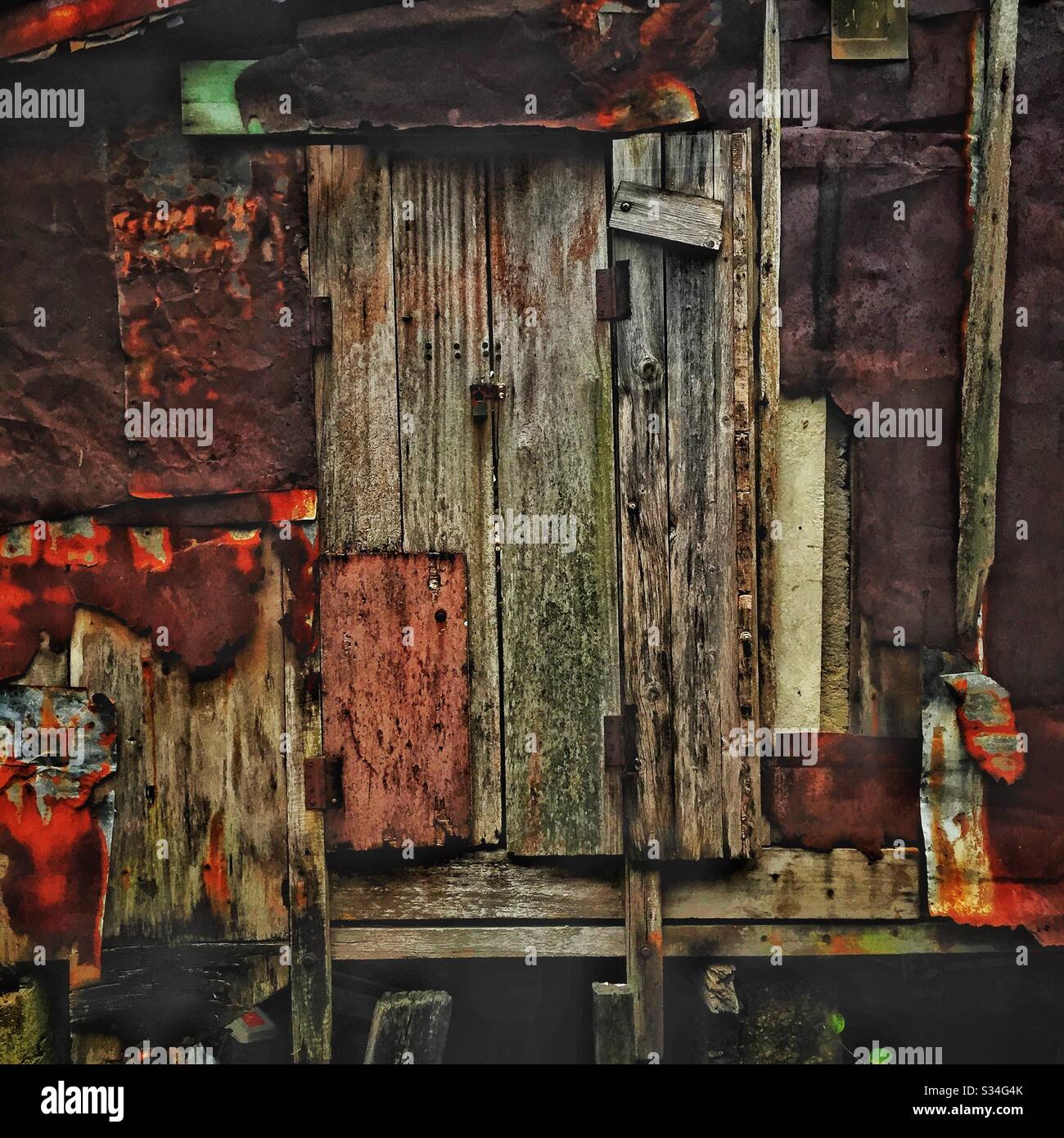 Detail of a 'pang uk' or stilt house, in Ma Wan Chung, a fishing ...