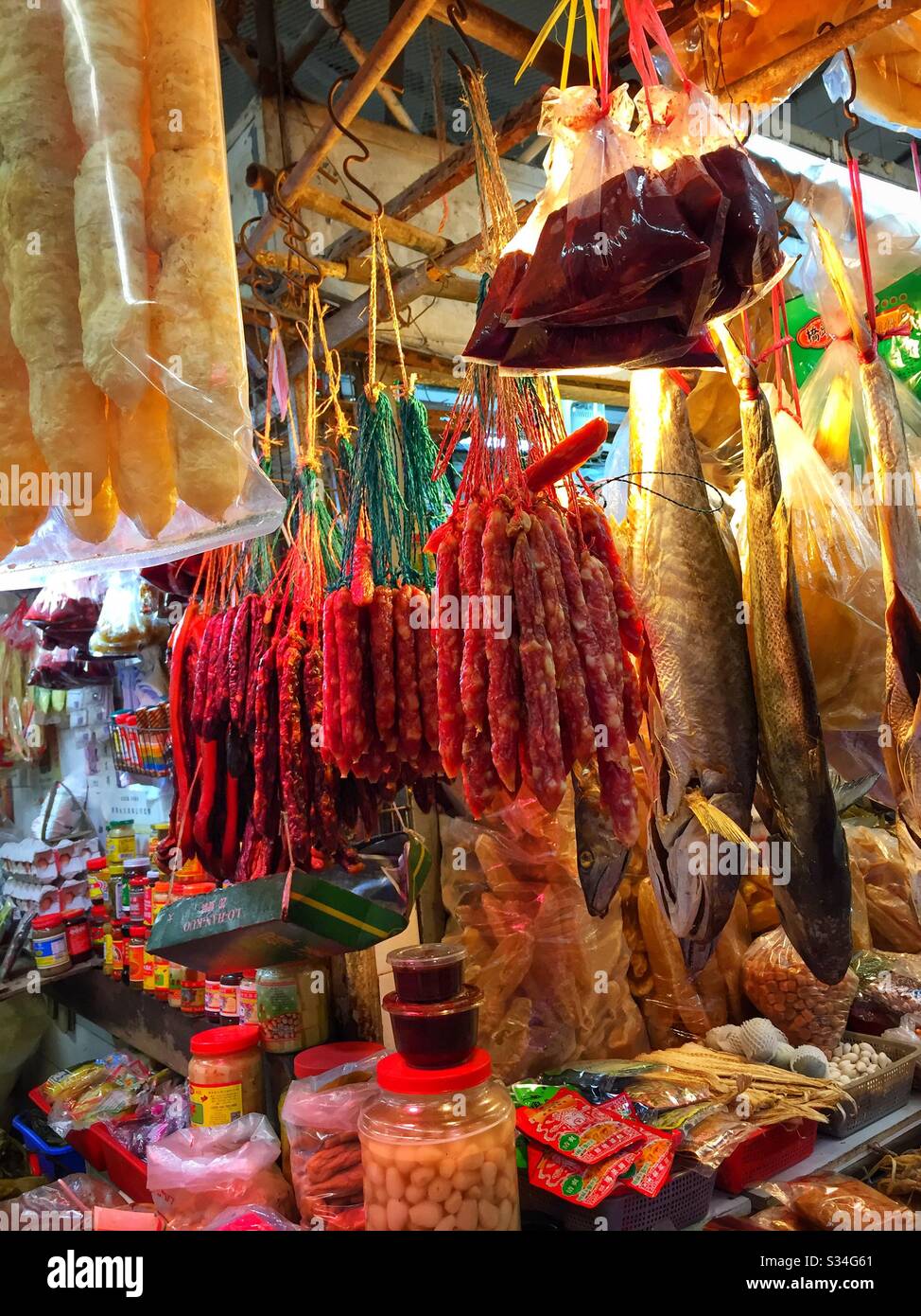 Chinese dried sausage hi-res stock photography and images - Alamy