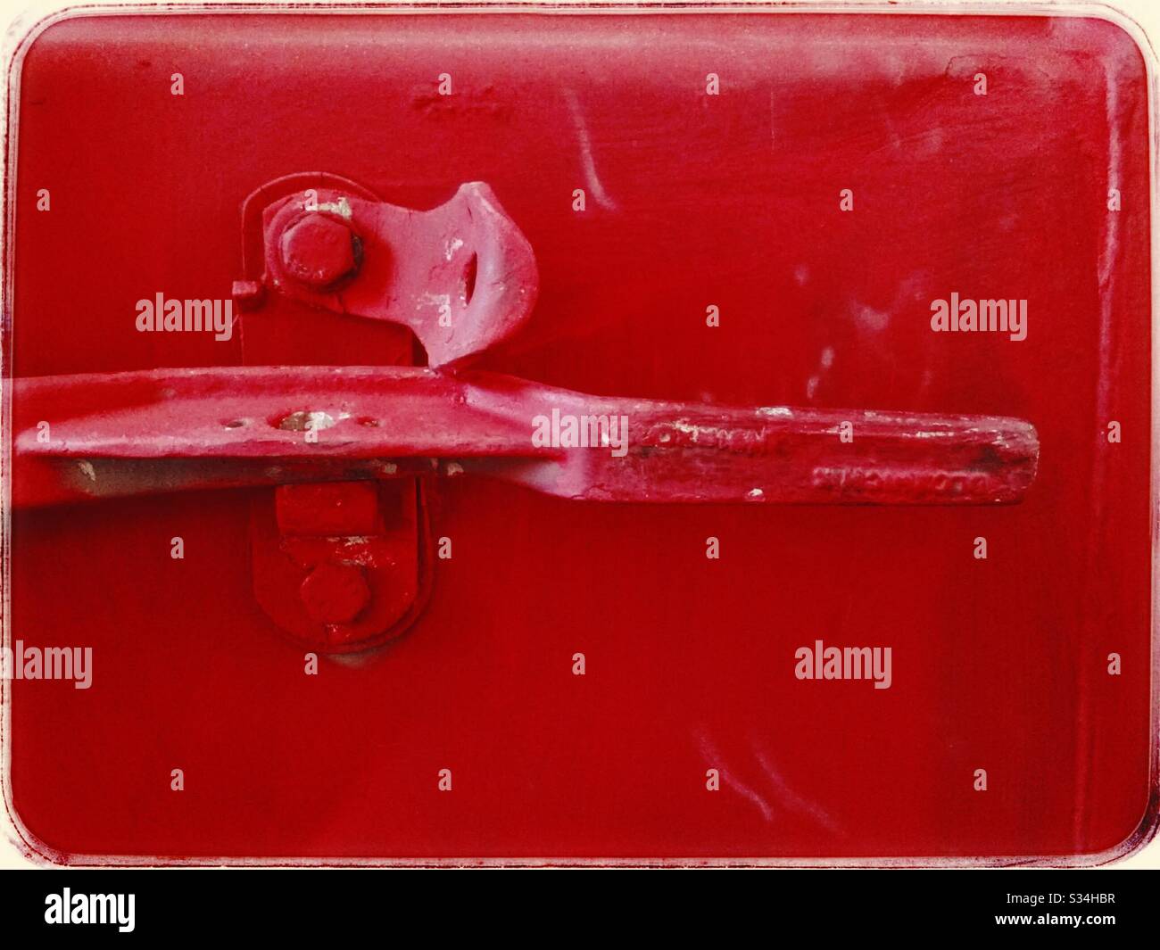 Gate Valve and Lock Standard Red Cargo Shipping Container Stock Photo ...