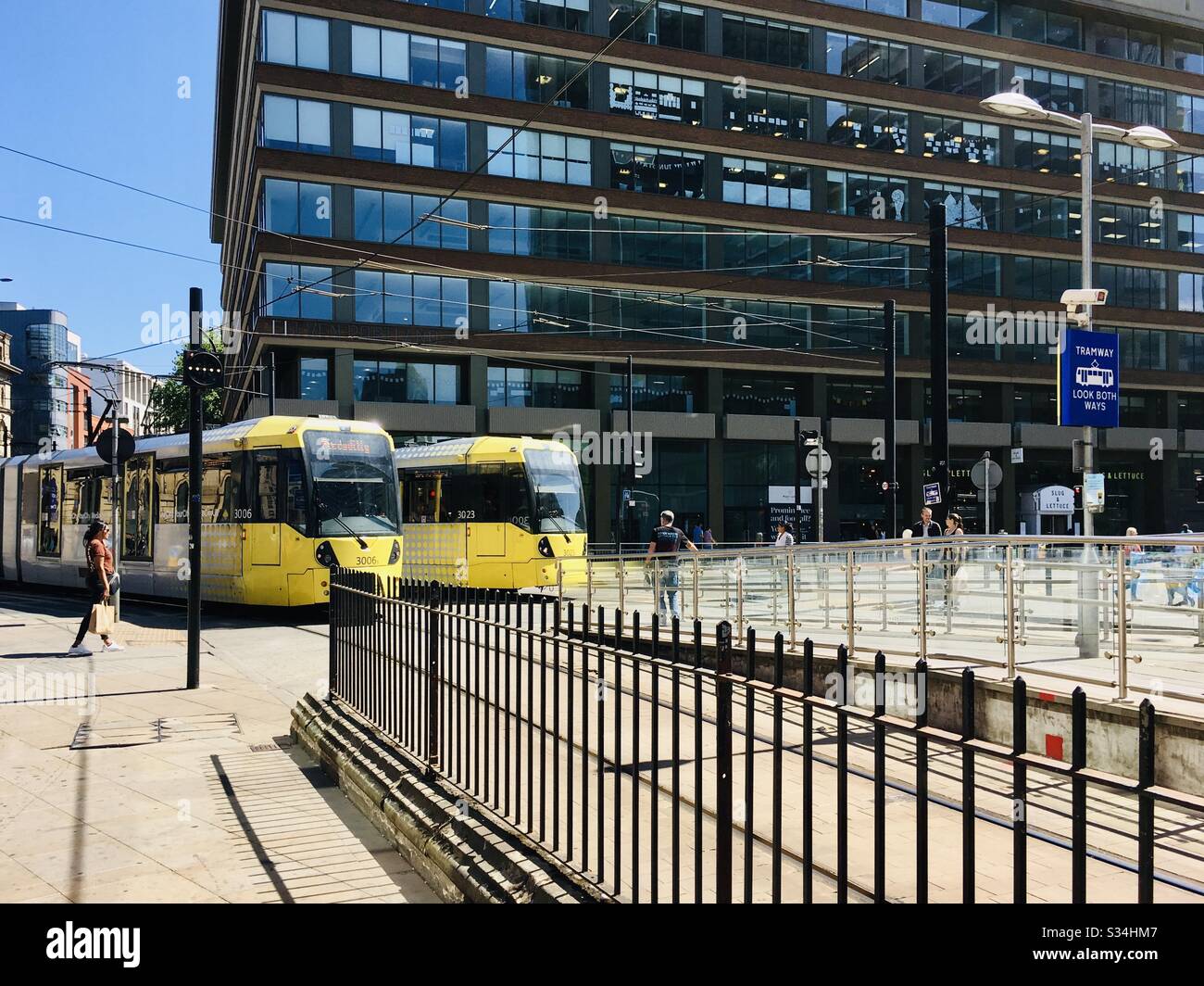 Manchester United Kingdom trams Stock Photo - Alamy