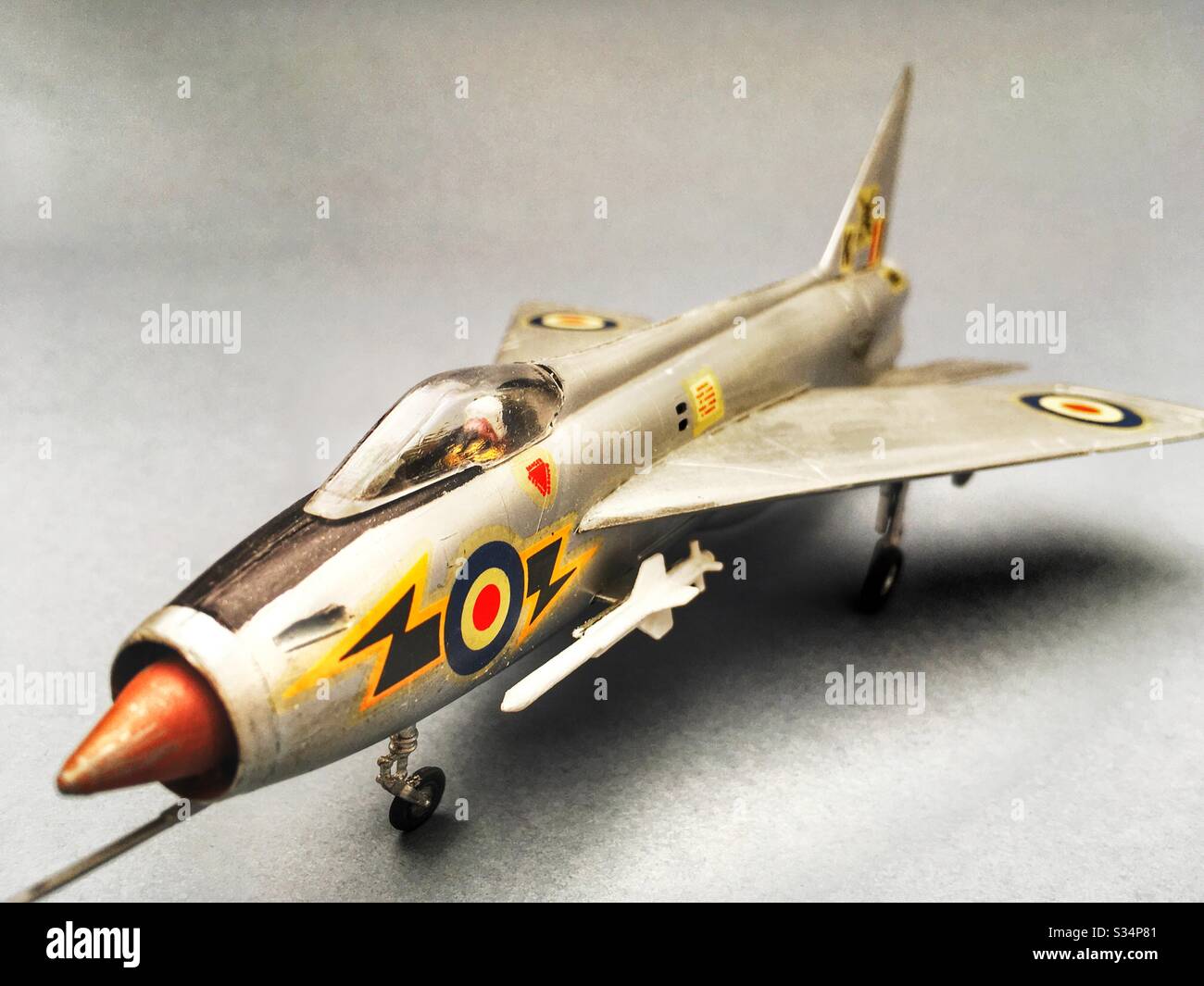 Vintage Affix Lighting F.1A Cold War era interceptor fighter jet Stock ...