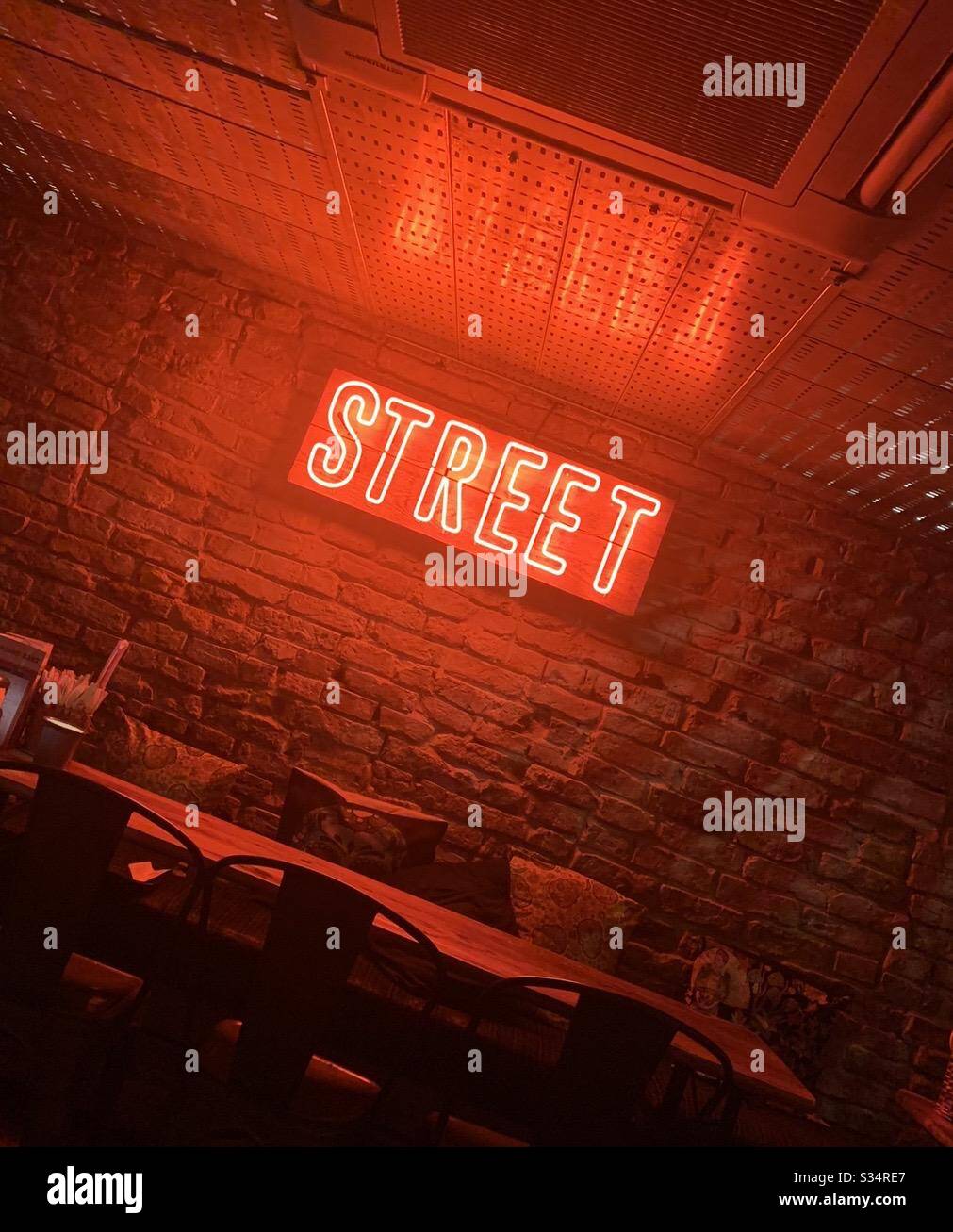 Neon street life Stock Photo - Alamy