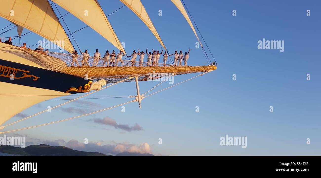 Crew of royal clipper Stock Photo - Alamy