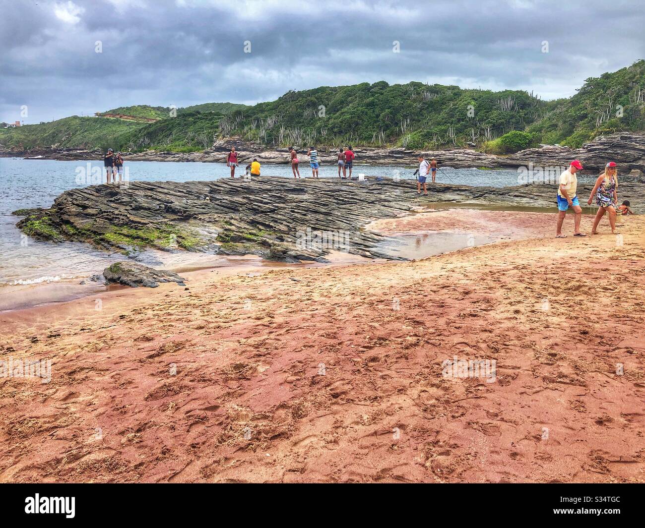 Pink sand on a beach in Buzios, Brazil Stock Photo - Alamy