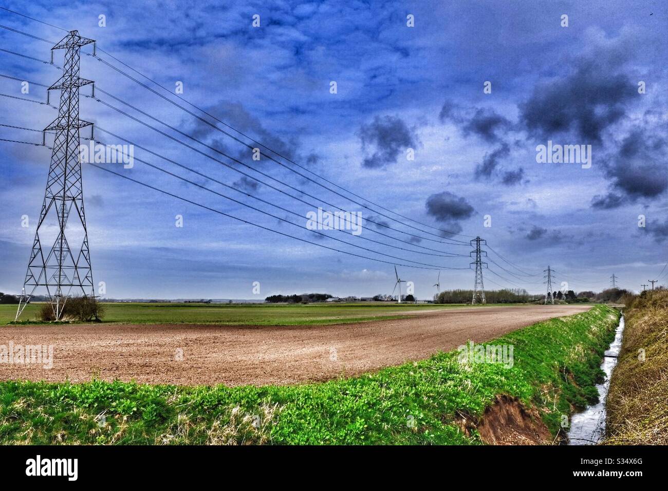 Pylons Rural Beauty Stock Photo - Alamy