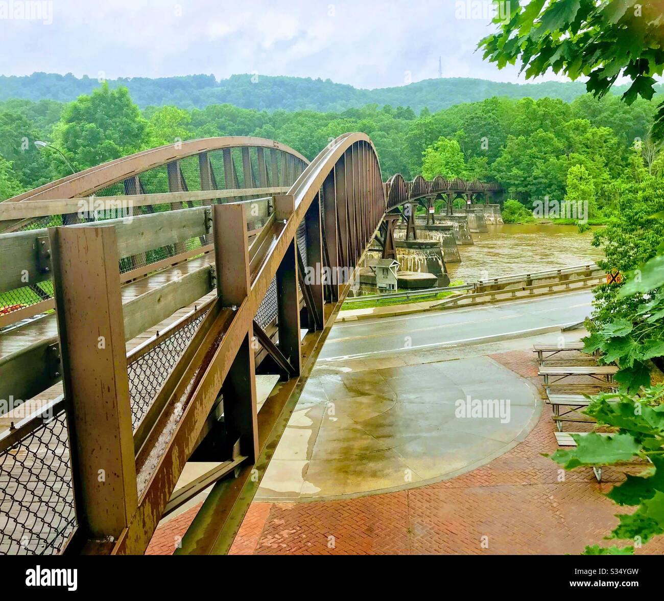 Great Allegheny passage Ohiopyle bridge Stock Photo - Alamy