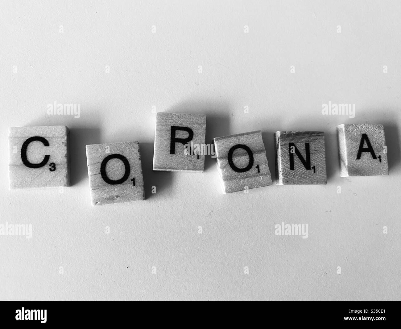 Scrabble tile Black and White Stock Photos & Images - Alamy