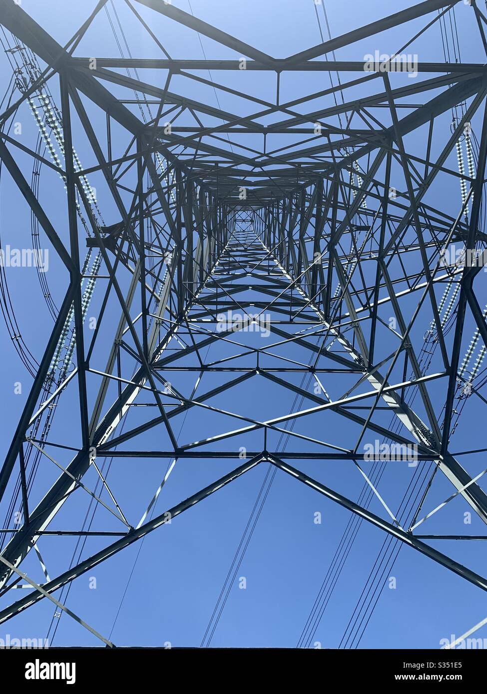 Looking up a pylon hi-res stock photography and images - Alamy