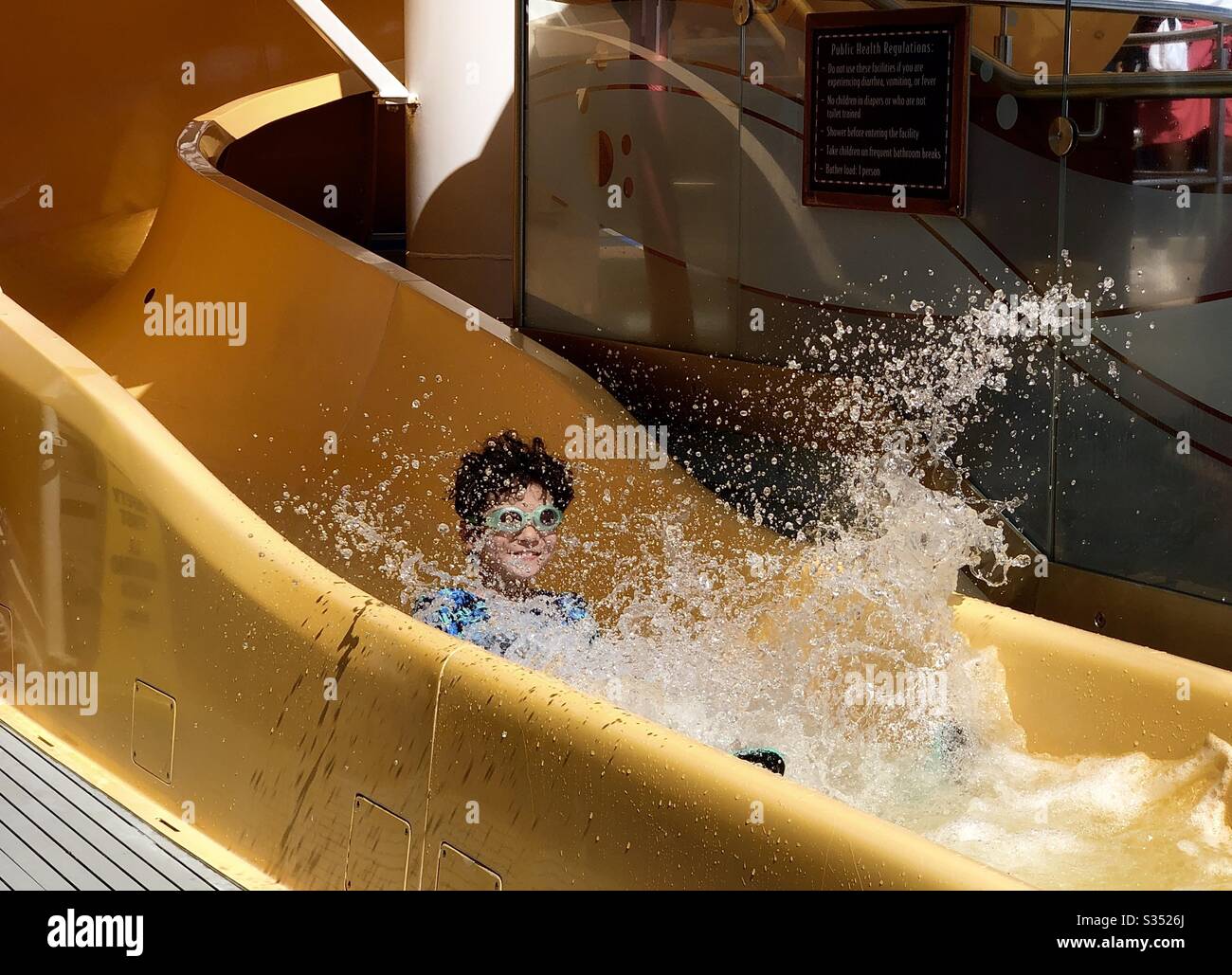 Swimming pool with waterslide hi-res stock photography and images - Alamy