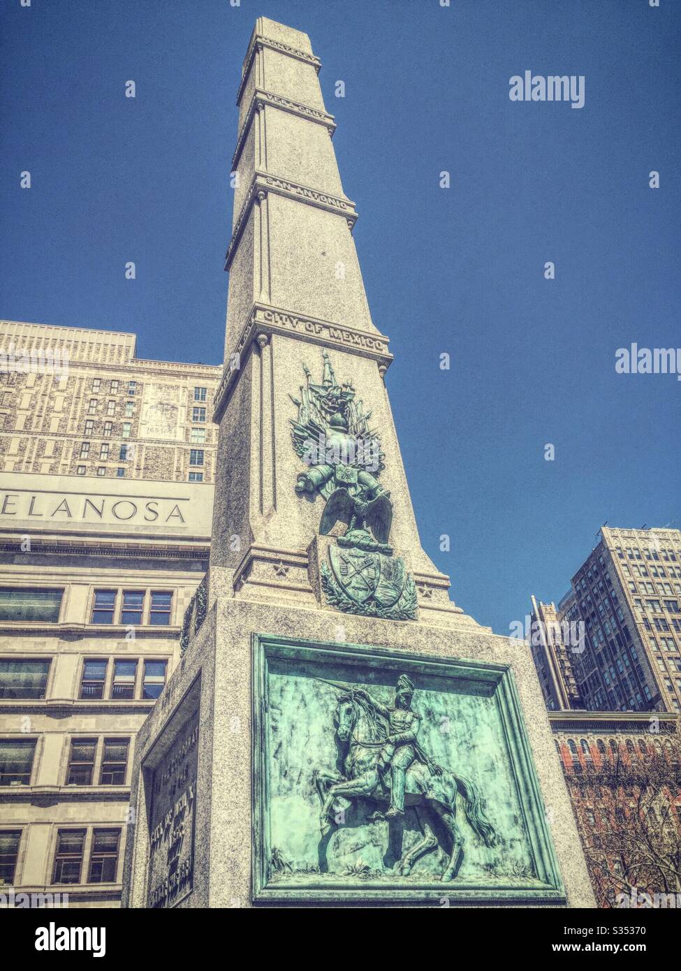 The general worth monument is located across from Madison Square, Park ...