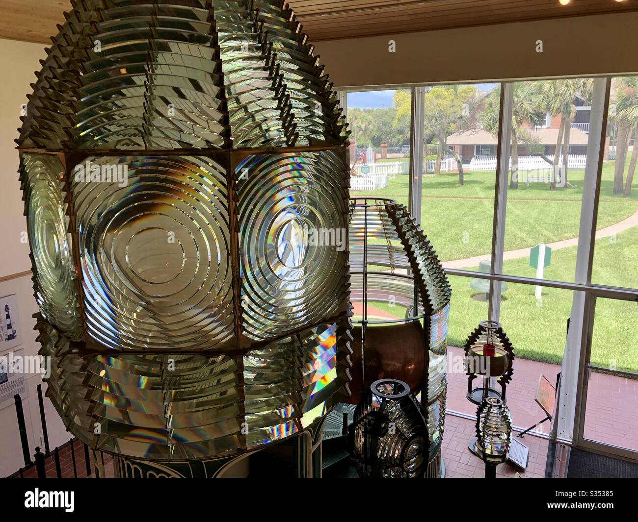 Fresnel glass at lighthouse, Ponce Inlet Florida Stock Photo - Alamy