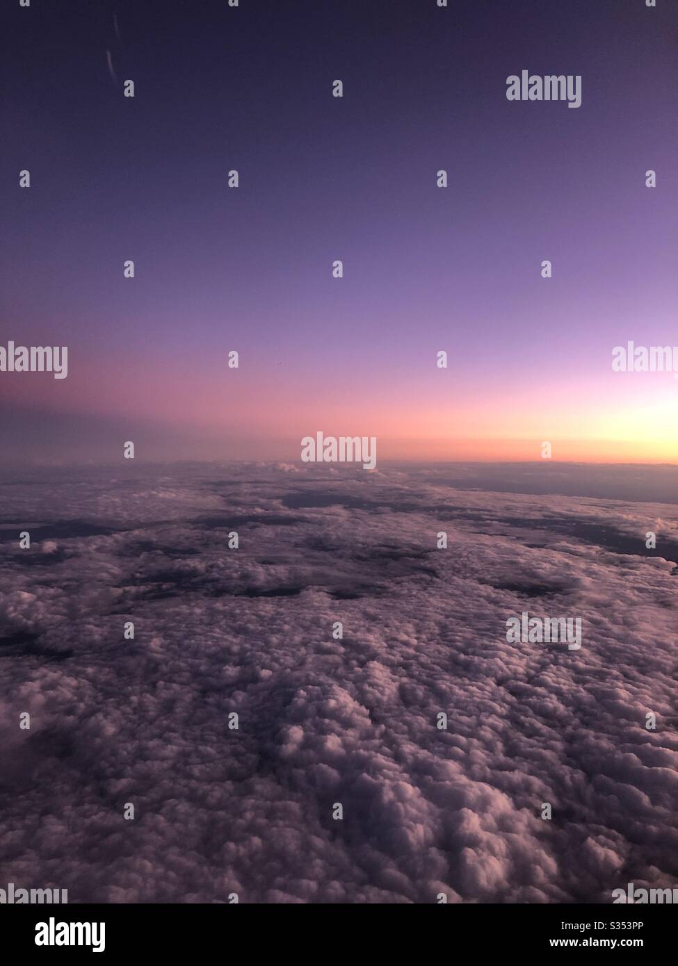 Flying over Brazil into a beautiful sunset Stock Photo - Alamy