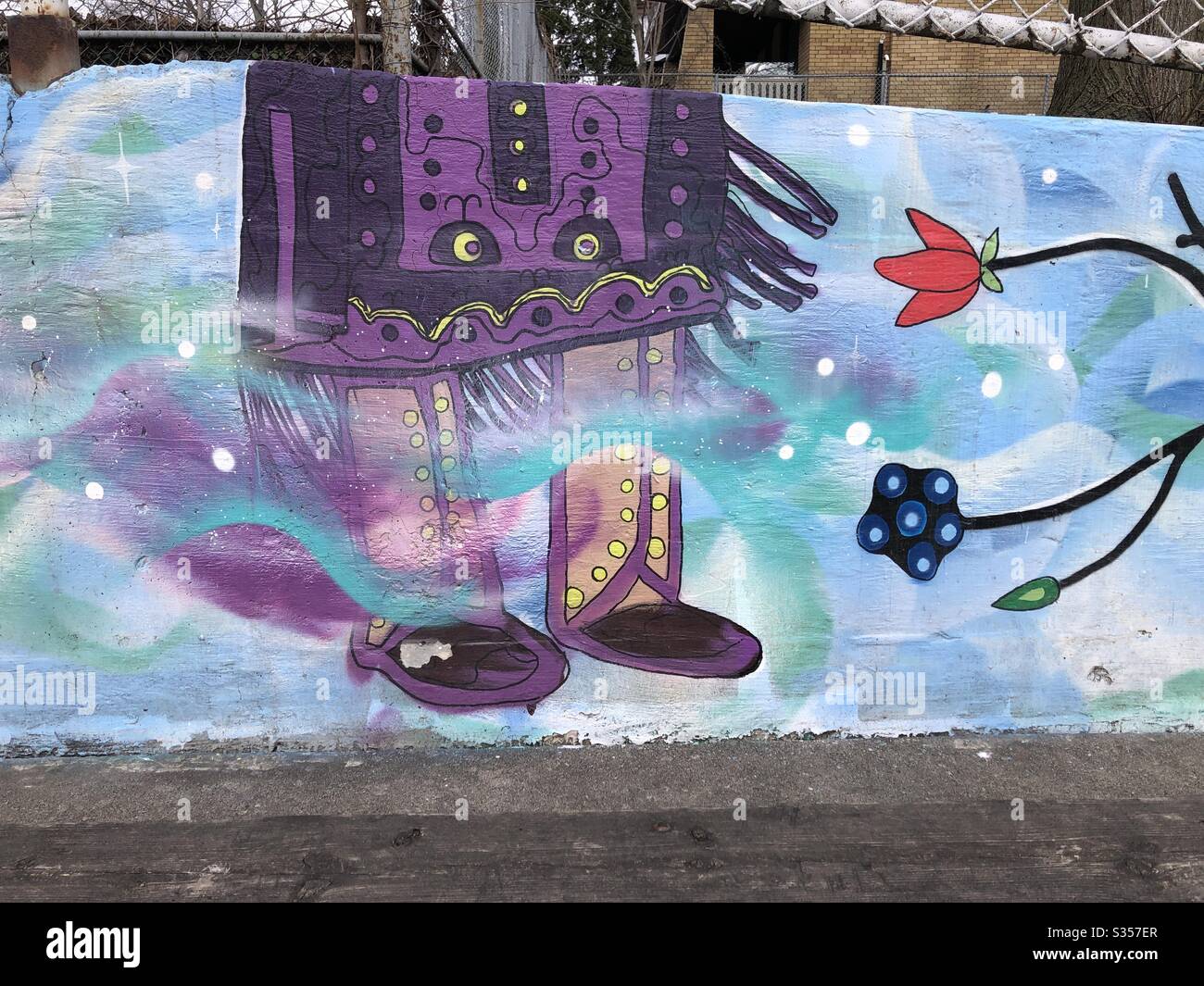 Graffiti mural honouring First Nation heritage Stock Photo - Alamy