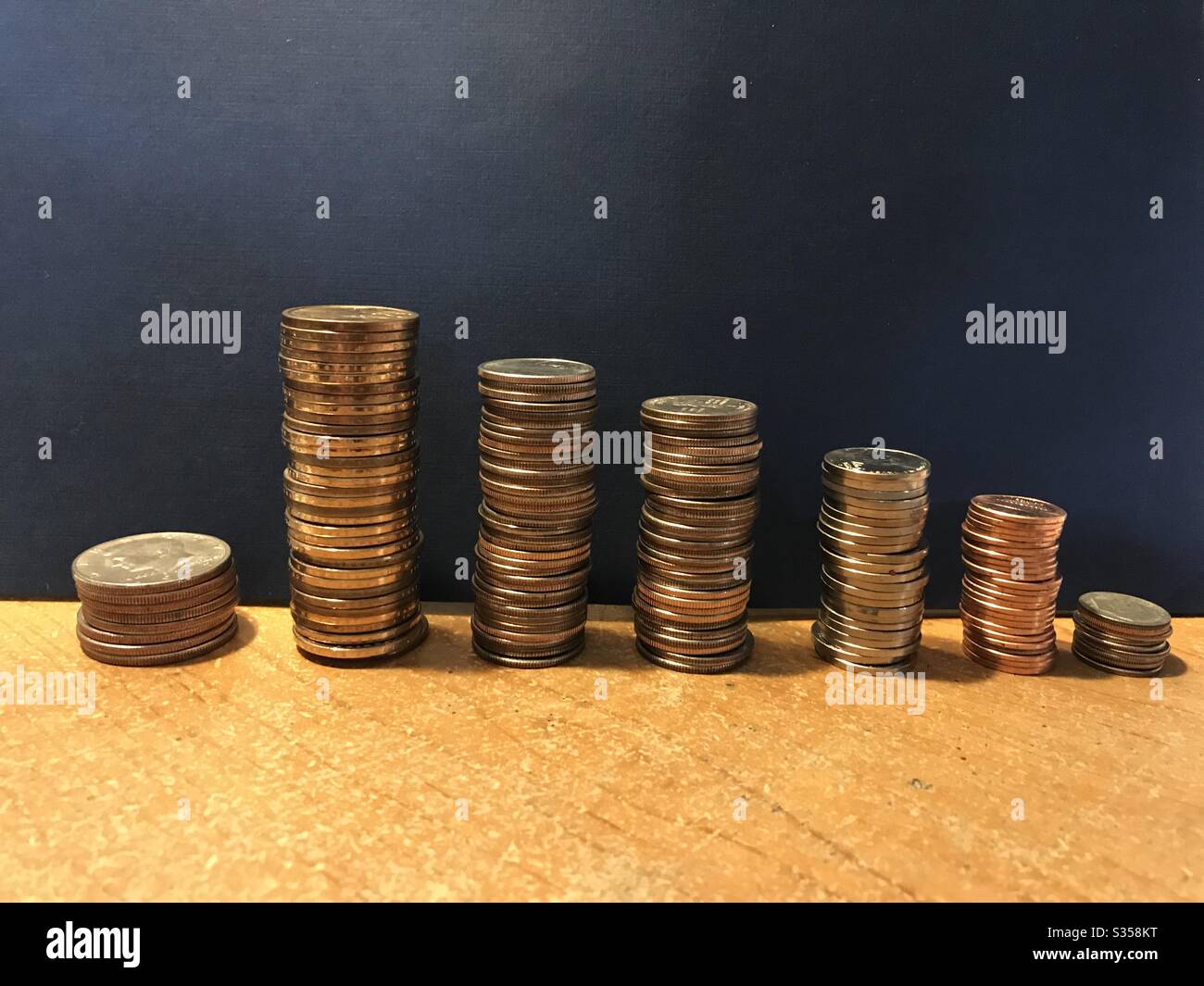 Stacked coins hi-res stock photography and images - Alamy