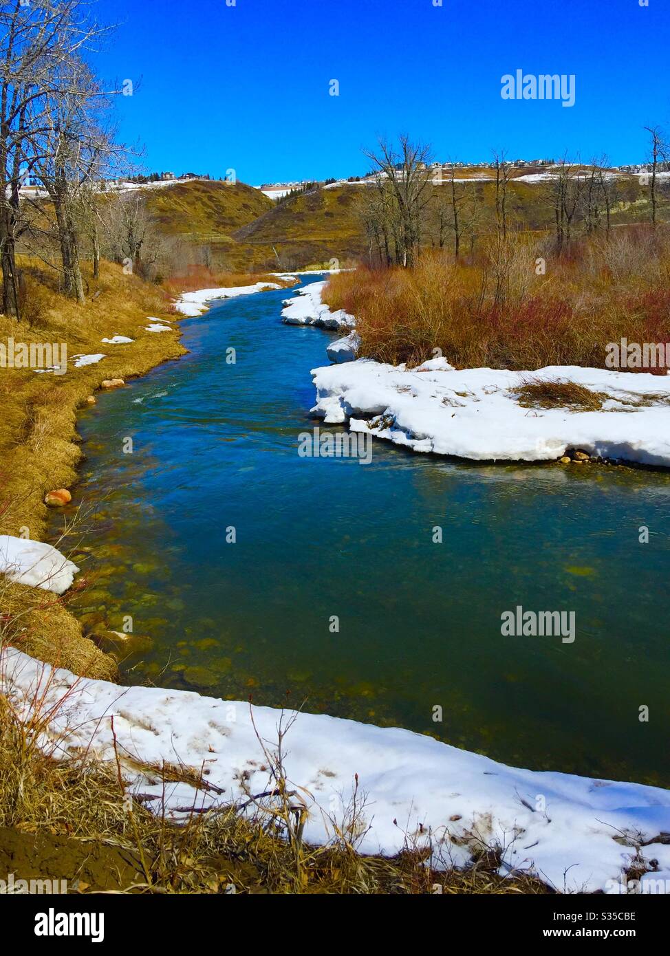 Hill Spring Creek, Matt Kroll Park, Cochrane, Alberta Stock Photo - Alamy