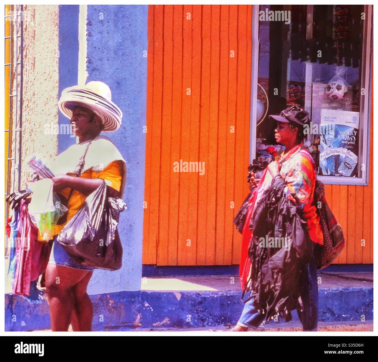 Street vendors in rural Jamaica Stock Photo - Alamy