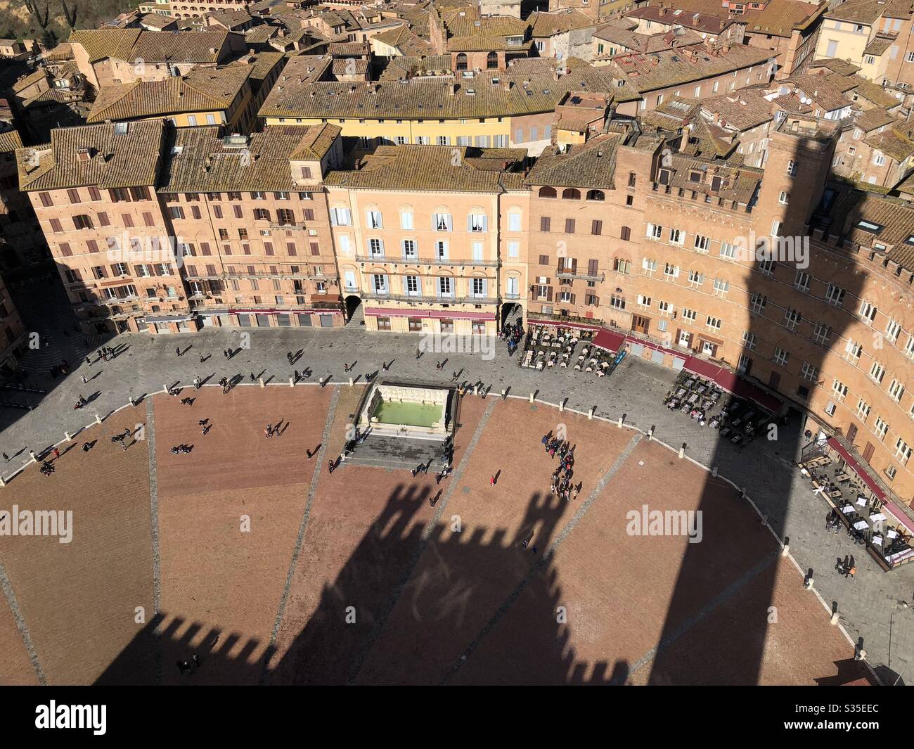 Siena, Piazza del Campo from above Stock Photo - Alamy
