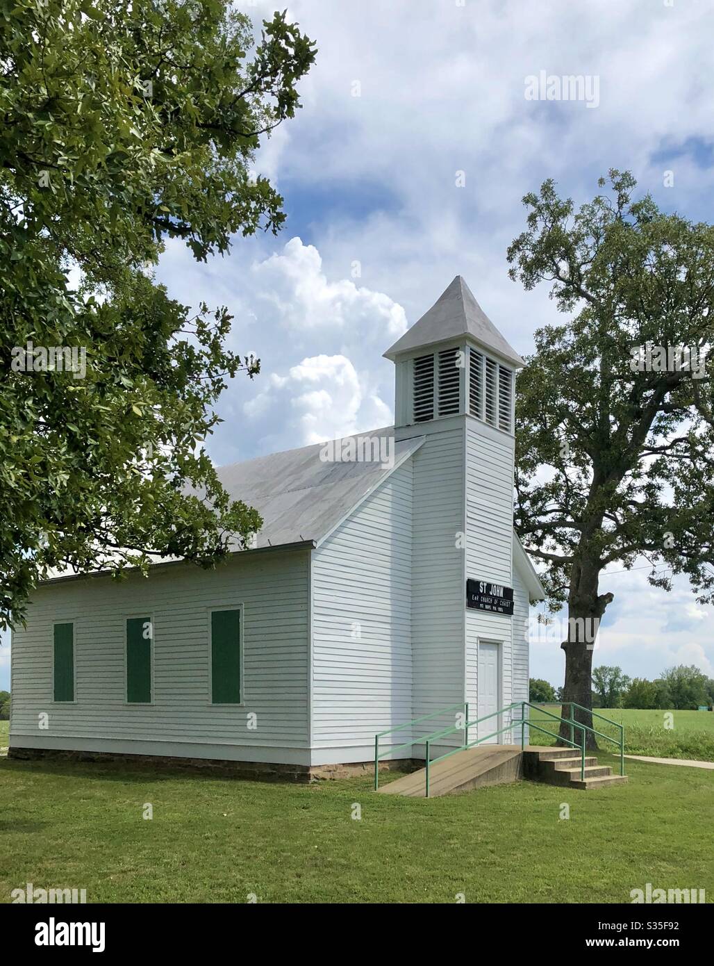 Architecture, old church, countryside, wood structure, painted white ...