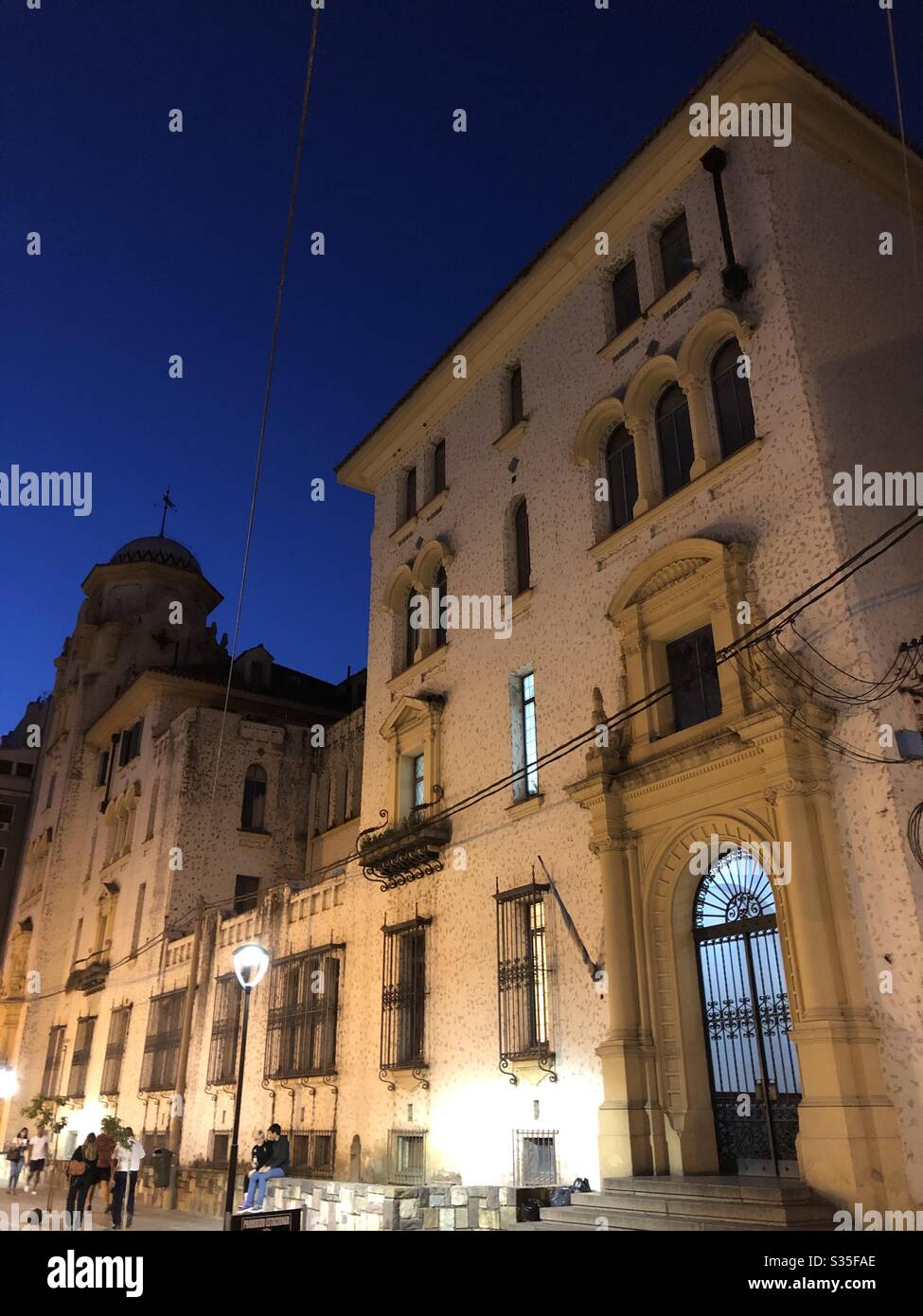Colonial buildings lit at night in Salta, Argentina Stock Photo - Alamy