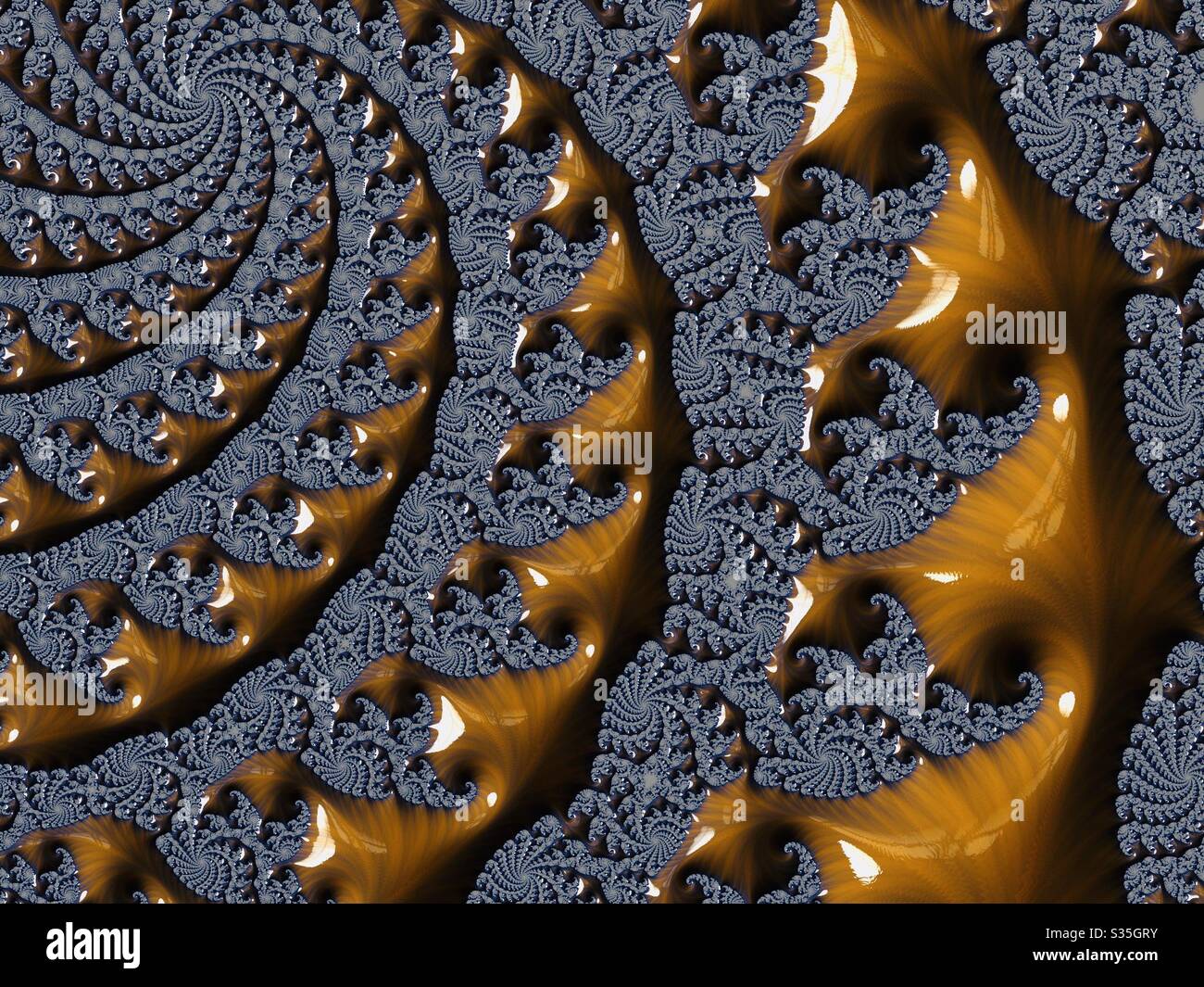 Digital art, fractal art, abstract, rows, partial curves, decreasing ...