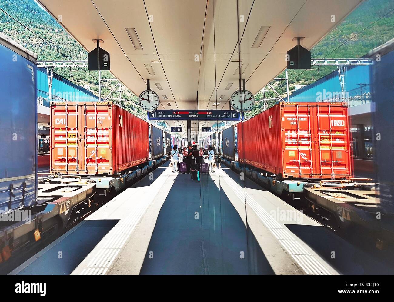 Speeding swiss train hi-res stock photography and images - Alamy