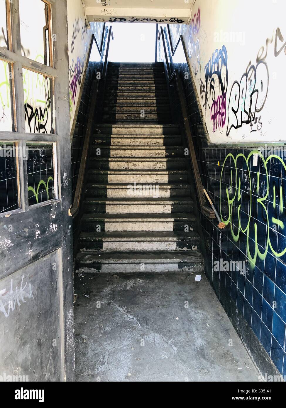 Urban Staircase With Graffiti High Resolution Stock Photography and ...