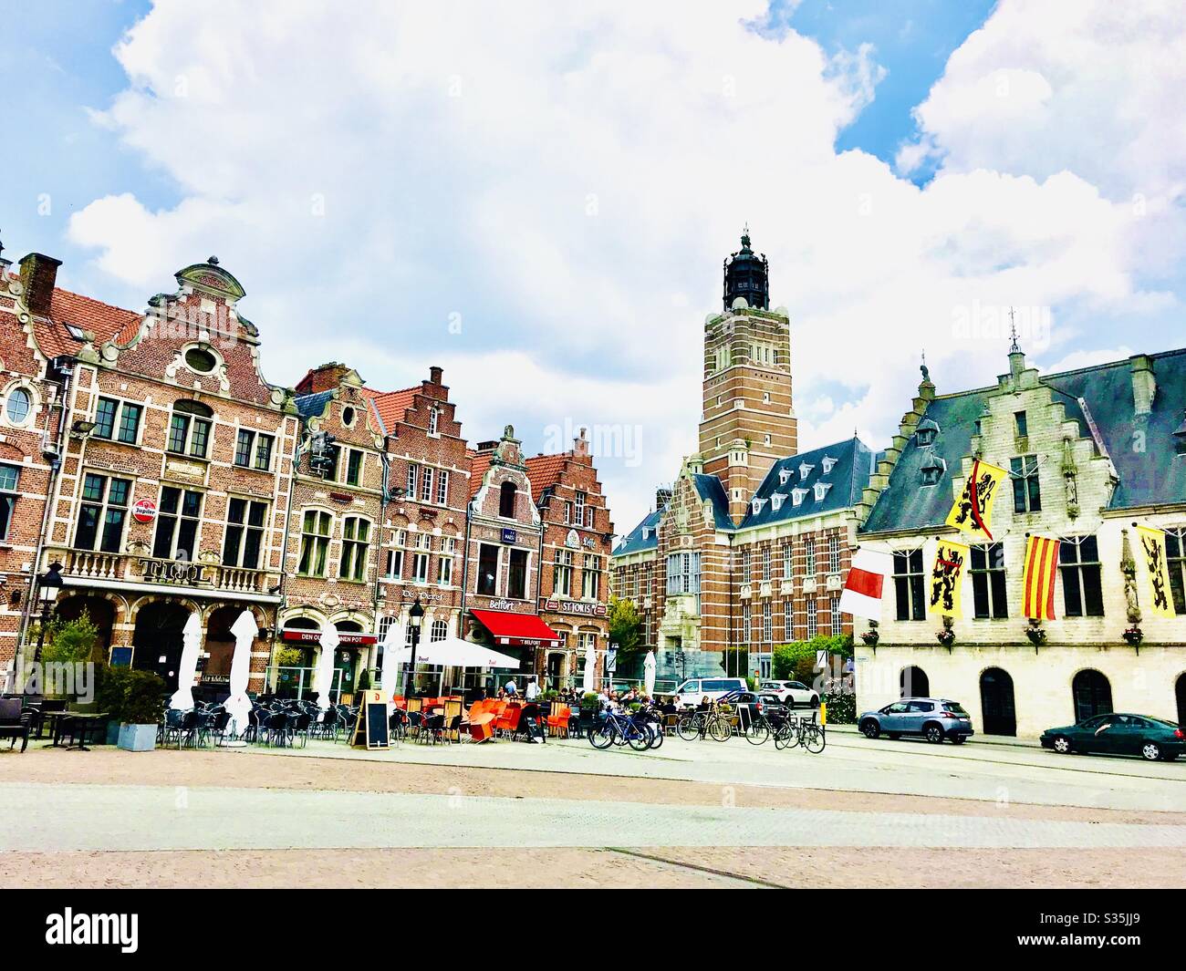 Dendermonde Belgium town square Stock Photo - Alamy