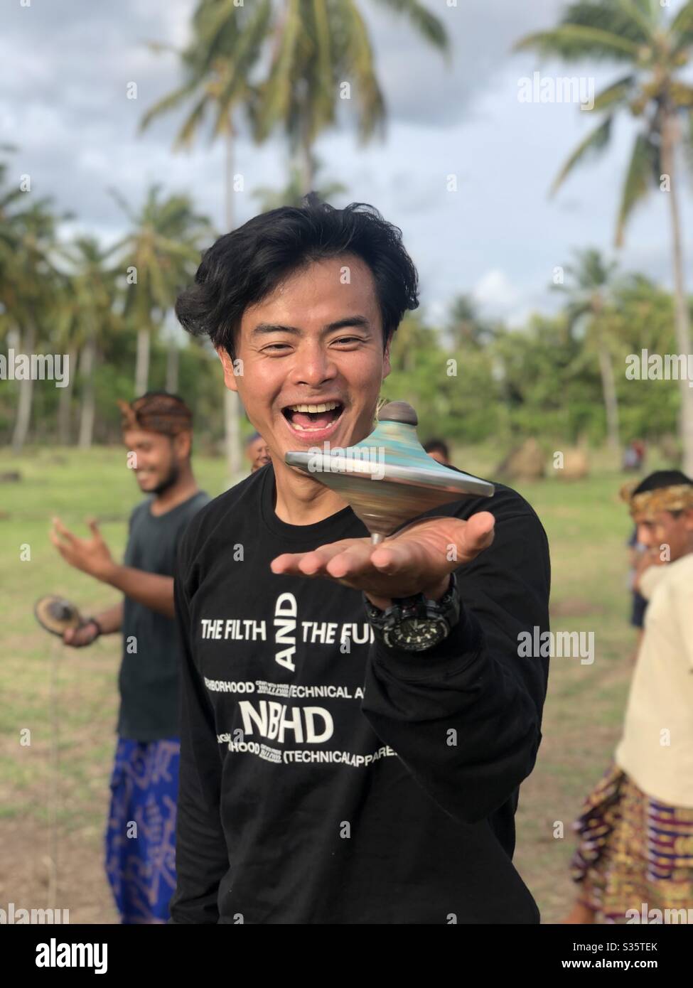 Traditional game from indonesia (gasing Stock Photo - Alamy