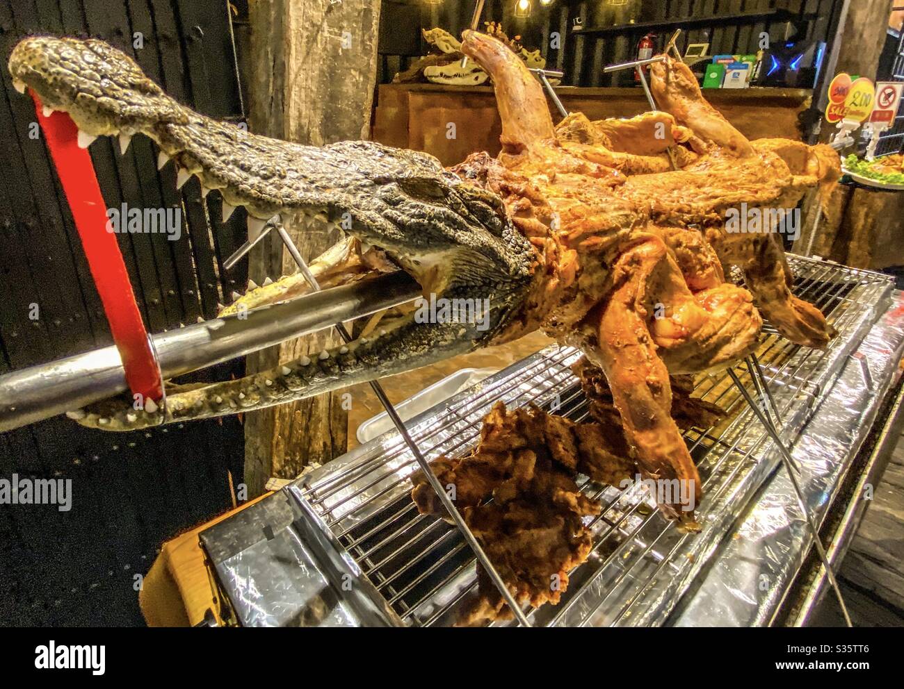 Crocodile street food, Thailand Stock Photo - Alamy