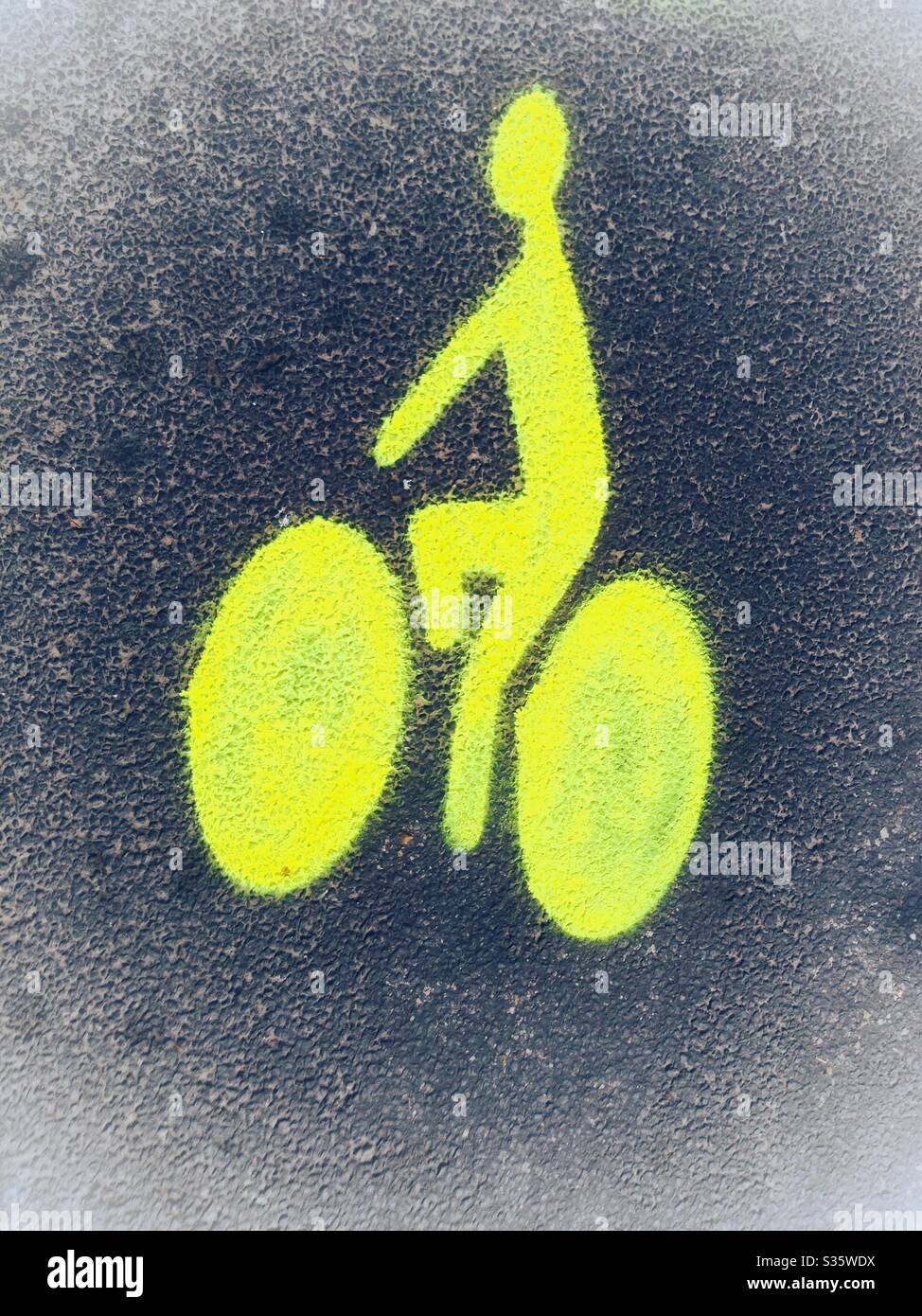 Bicycle pictogram hi-res stock photography and images - Alamy