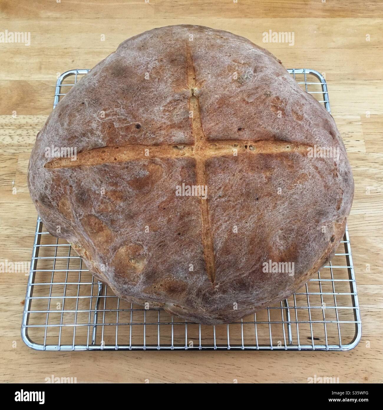 Homemade bread loaf, white potato bread Stock Photo - Alamy