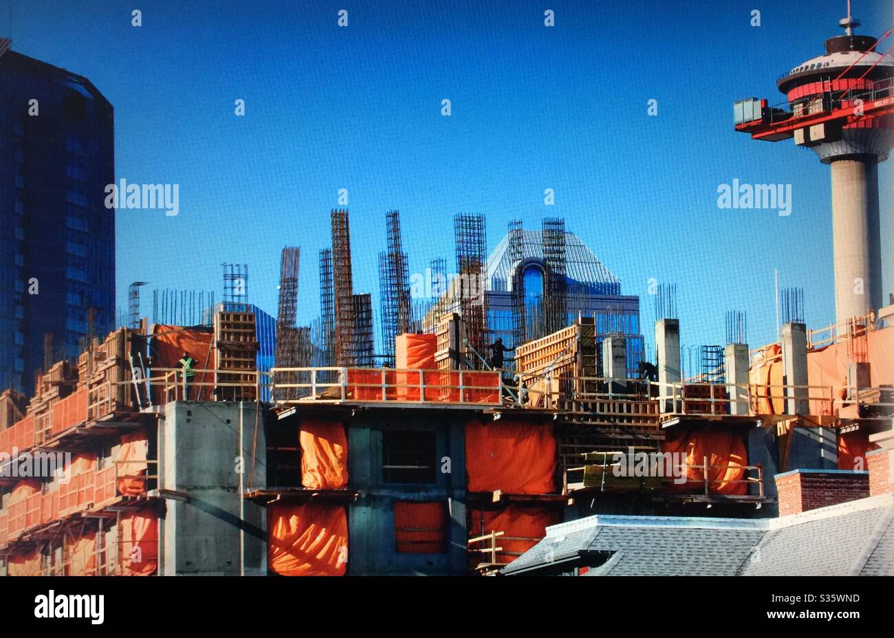 City of Calgary, downtown, construction Stock Photo - Alamy